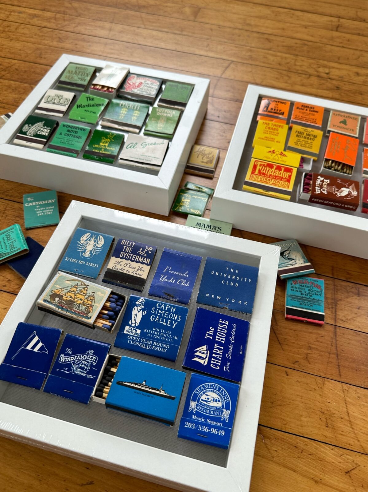 Displaying a matchbook collection gift idea | clare-sullivan.com