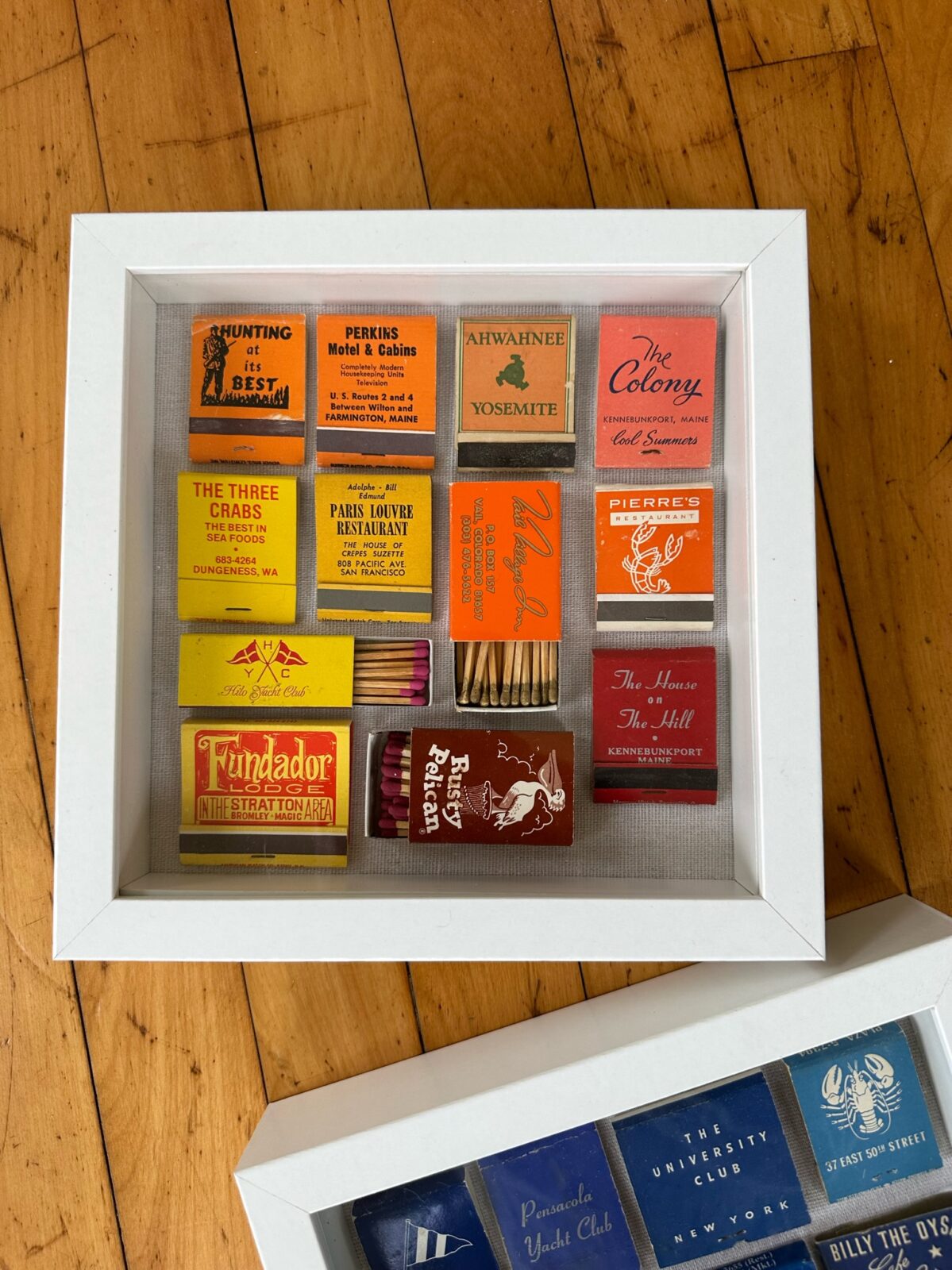 Displaying a matchbook collection gift idea | clare-sullivan.com