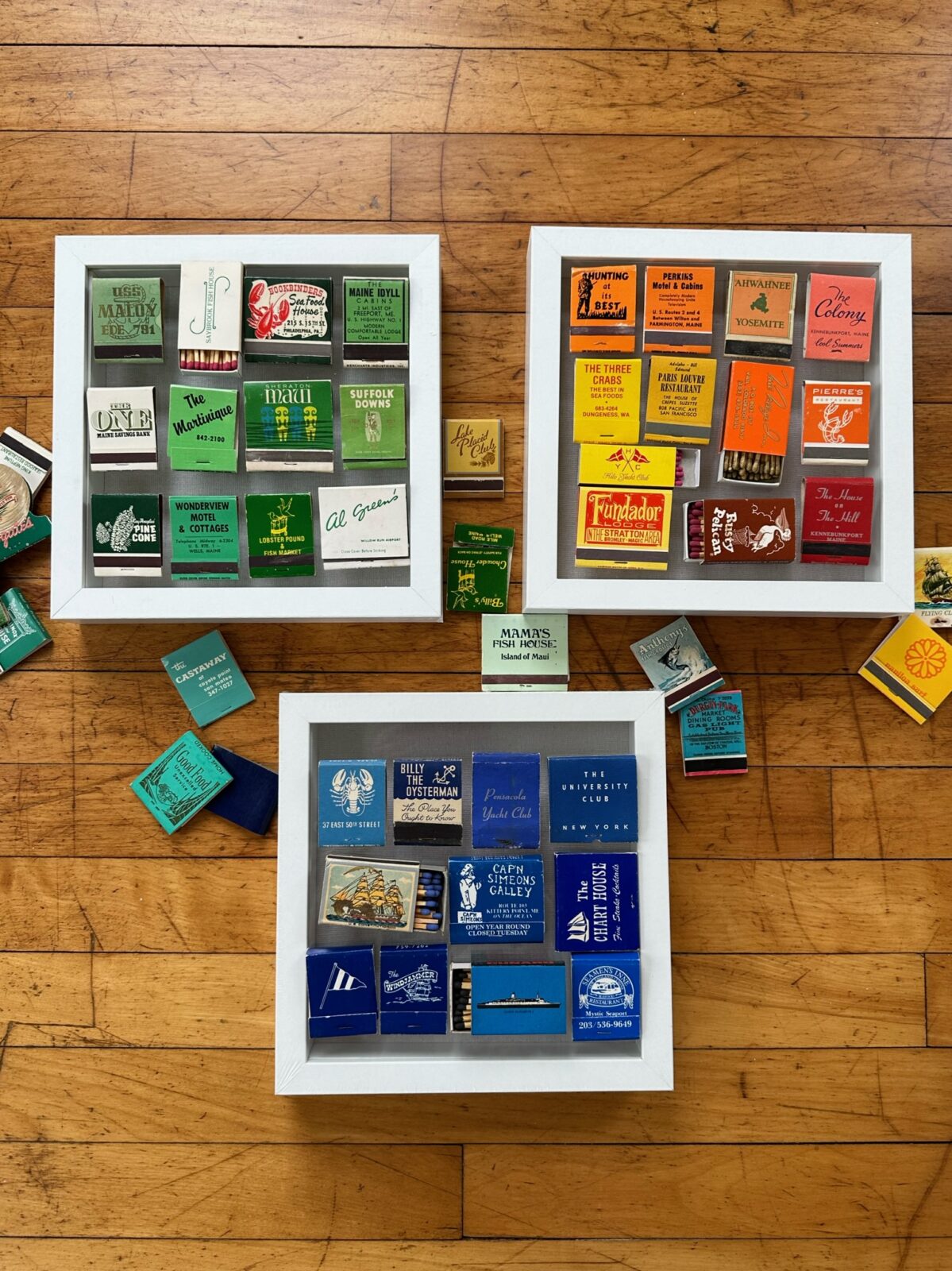 Displaying a matchbook collection gift idea | clare-sullivan.com